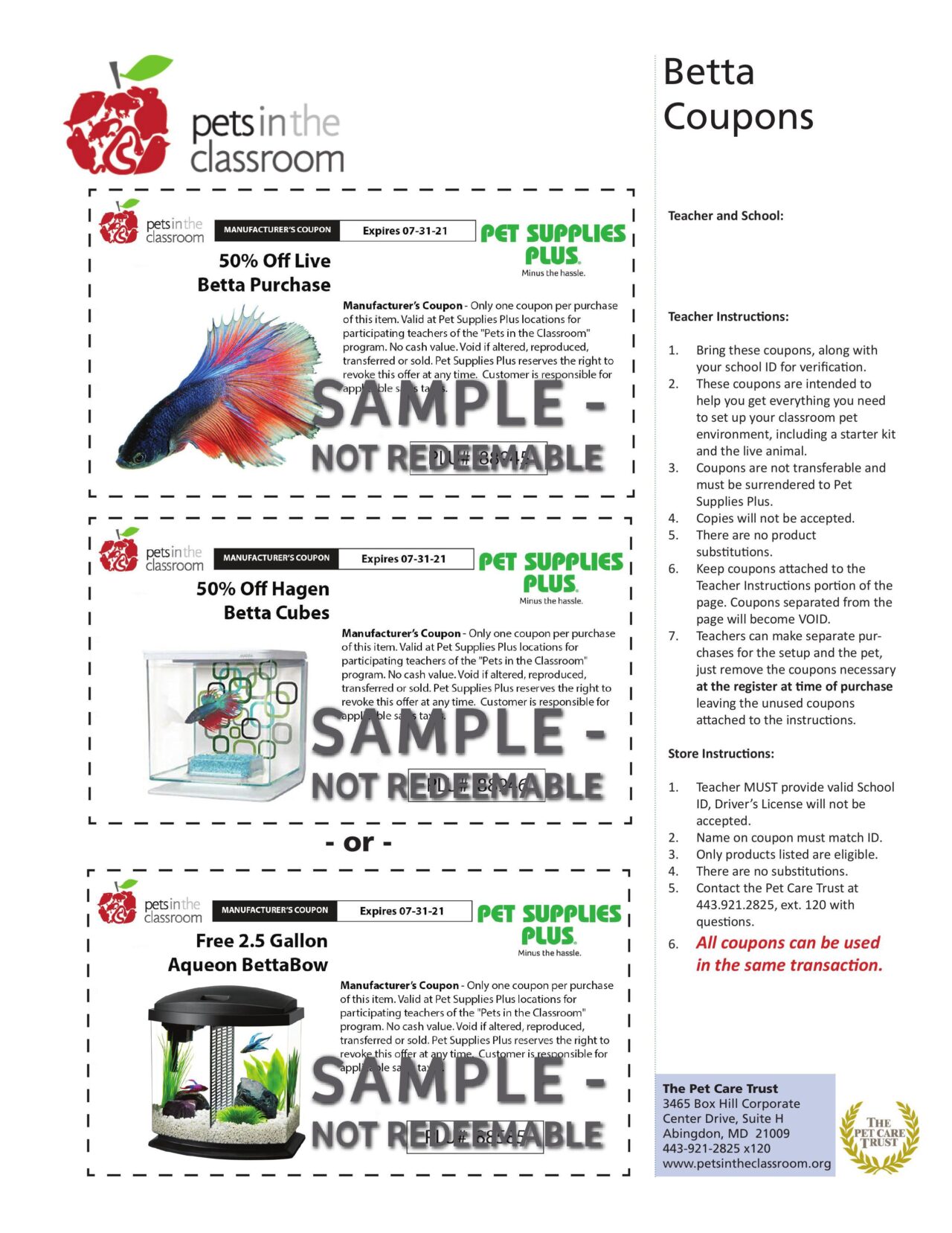 Pet Supplies Plus Grant Coupons Samples | Education Grants